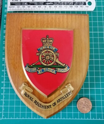 ROYAL ARTILLERY REGIMENT Queens Crown. Regimental Wall Shield £20.00 ...