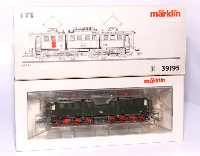 MÄRKLIN HO 39195 E-Lok E91 100 der DB digital läuft gut in OVP ! LESEN ...