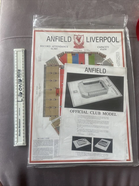 LIVERPOOL FOOTBALL 1980’S Anfield Cardboard Model Memorabilia Souvenir ...