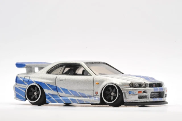 NISSAN R34 GTR- Custom Stanced Rolling Chassis Hot Wheels Real Riders ...