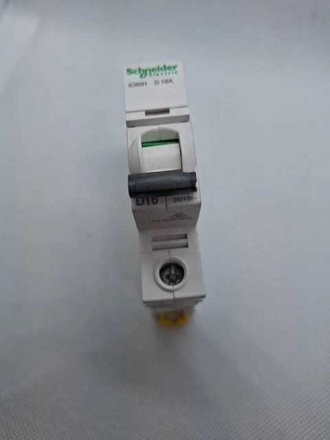 SCHNEIDER MCB 16 Amp Acti9 iC60H Type D 16A Single Pole A9F55116 £9.99 - PicClick UK