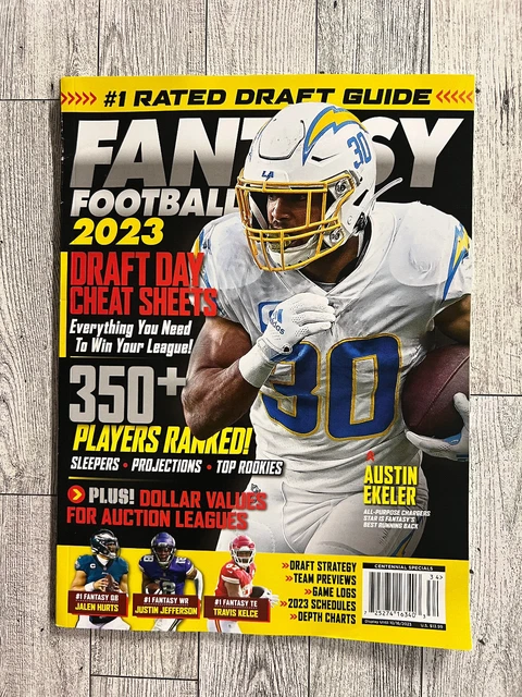 FANTASY FOOTBALL - 2023 Draft Day Cheat Sheet Over 350 Players Ranked ...
