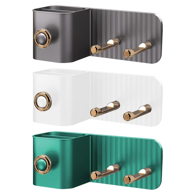 SUPPORT MURAL POUR sèche-cheveux avec crochet pour armoire de toilette ...