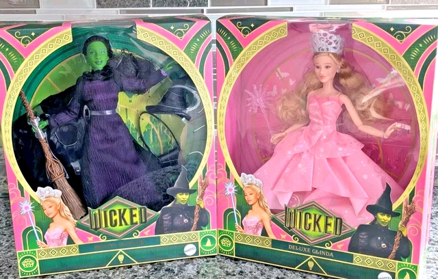 🏆 *COLLECTABLE* MATTEL Wicked Movie Deluxe Glinda & Elphaba Rare URL ...