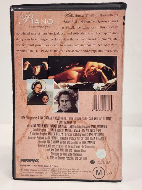 THE PIANO HOLLY Hunter / Harvey Keitel / Sam Neil VIDEO VHS Pal ...