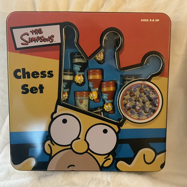 THE SIMPSONS 3D Chess Set in Tin Collector's Box - 100% Complete ...