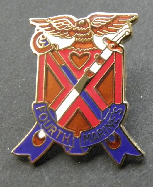 US MARINE CORPS 4Th Marines Regiment Lapel Pin Badge 1 Inch Usmc £5.66 ...