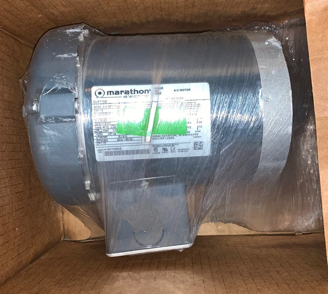 MARATHON ELECTRIC MOTOR G586 1/4HP 1200RPM 56C Frame 3PH VH 56T11F53116 ...