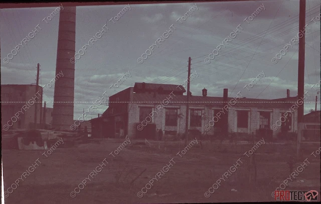 ++ ORIGINAL FARBDIA Agfacolor Front Soldaten Ostfront Bunker bau ...