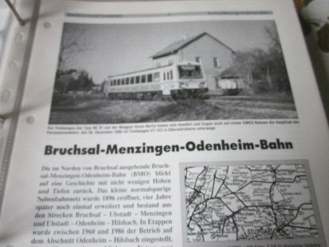 NEBENBAHNEN MIT STRECKENPLAN 13 BW Bruchsal Menzingen Odenheim Bahn 18S ...