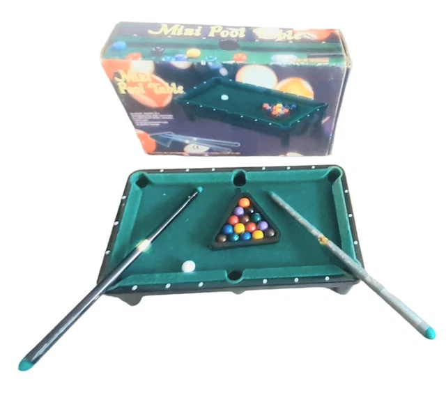 MINI POOL TABLE made in Taiwan Long20,50cm Larg11,50cm haut 5cm EUR 12 ...