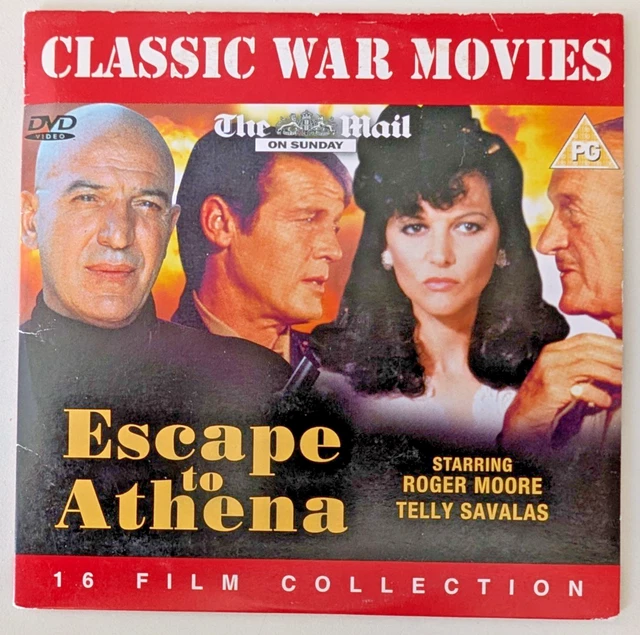 ESCAPE TO ATHENA 1979 British comedy war film Roger Moore Telly Savalas ...