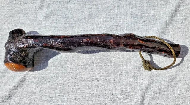 HANDCRAFTED HAMMERHEAD IRISH Blackthorn Shillelagh Stick aprox. 48 cm £ ...