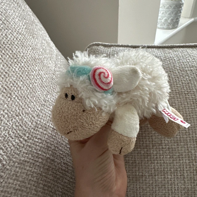 NICI JOLLY CANDY SHEEP LAMB SOFT TOY PLUSH GERMAN 7" long £29.99 ...
