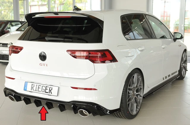 RIEGER 88328 FOR VW Golf 8 GTI Clubsport 10.20- Rear Diffuser Apron ...