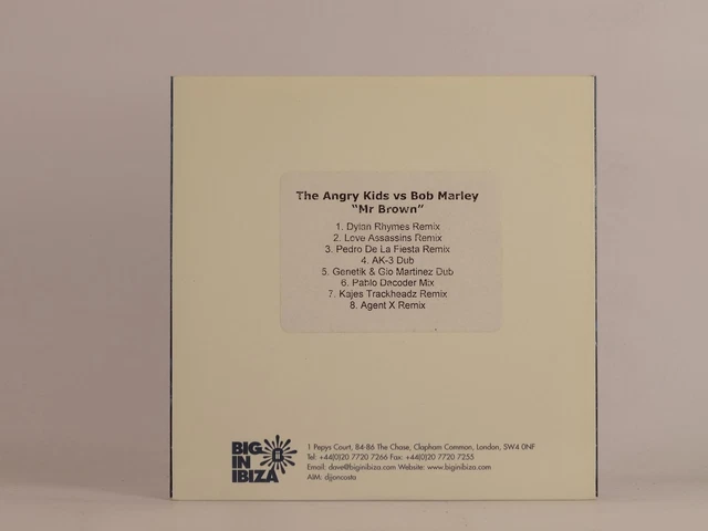 THE ANGRY KIDS VS BOB MARLEY MR BROWN (F23) 8 pistes promo CD pochette ...