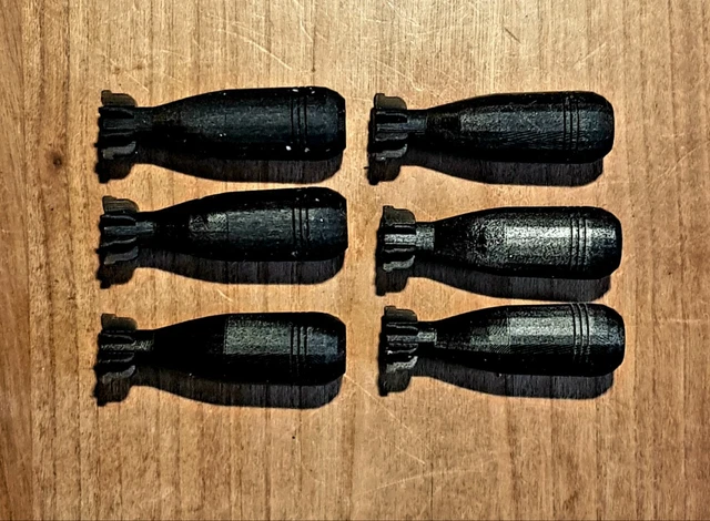 MORTAR SHELLS X6 - 1/6 - Military Model - 3D Printed Resin - Set of 6 ...