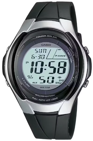 CASIO TOUGH SOLAR WL-S21H 2810 Digital Watch Black Silver £28.50 ...