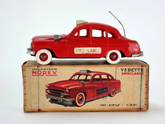 NOREV N° 14 - FORD SAF VEDETTE 54 AMBULANCE ROUGE - BOITE D'ORIGINE ...