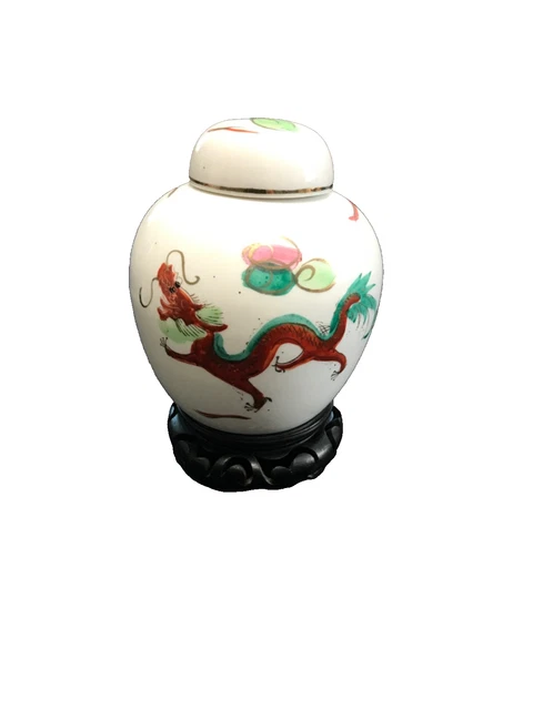 VINTAGE CHINESE GINGER jar 20th century dragon chinese porcelain £67.03 ...