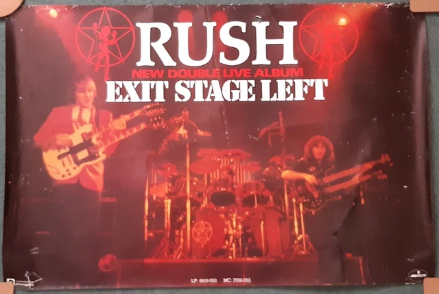RUSH RARE! EXIT Stage Left 1981 Shop Display Poster See Photos Neil ...