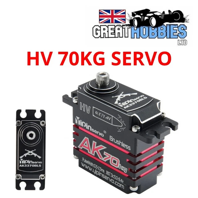 AK70 DIGITAL BRUSHLESS Servo 70kg Metal Gear HV 7.4v/8.4v Waterproof ...