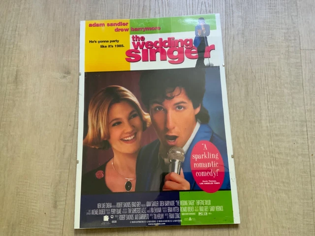 THE WEDDING SINGER 1998 Movie Poster Adam Sandler Drew Barrymore clip ...