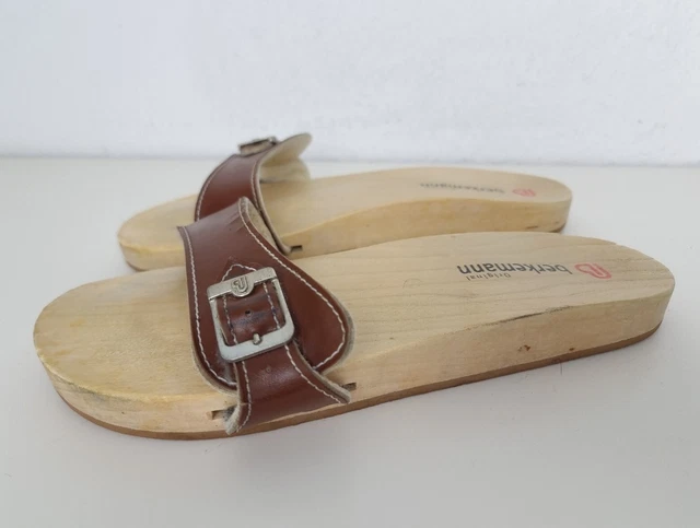 BERKEMANN HOLZ KLEPPER Schlappen 43 Sandalen Sandalette Pantolette ...