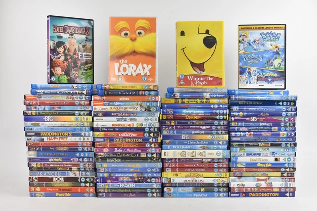 JOB LOT OF DVDs 81x 7x Blu-Ray Kids Films Bundle Toy Story Finding Nemo ...