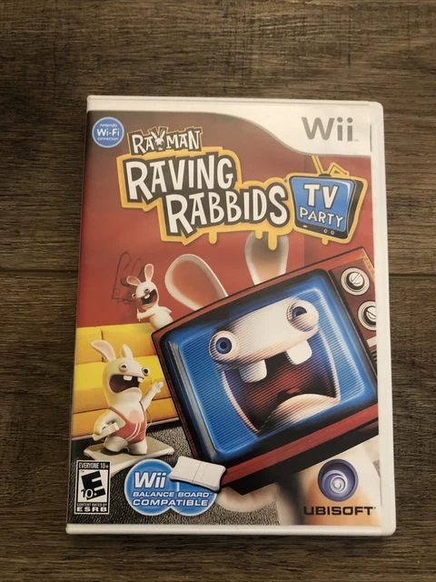 RAYMAN RAVING RABBIDS Game TV Party (Nintendo Wii, 2008) Complete ...