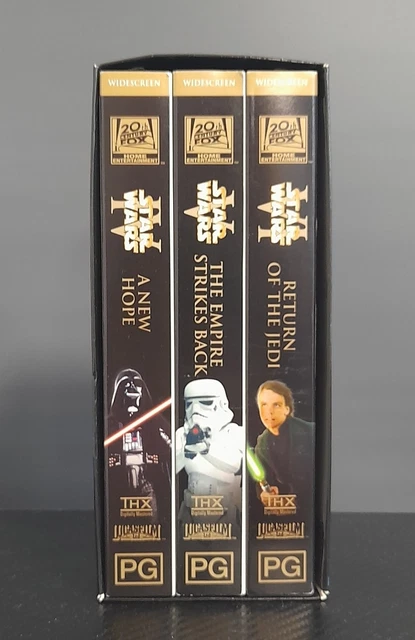STAR WARS TRILOGY VHS Widescreen Digitally Remastered Missing Outer ...