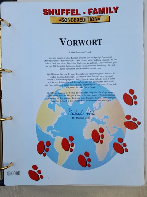 SNUFFEL FAMILY KOMPL. SONDEREDITION Telefonkarten 20+2 mit Autogramm ...