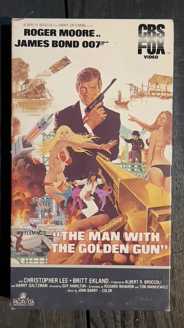 THE MAN WITH the Golden Gun (VHS, 1974, CBS Fox) Roger Moore ...