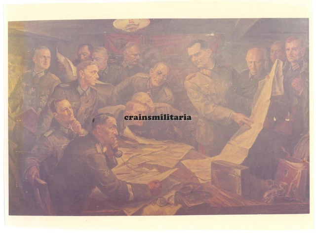 RIESEN US ARMY Archiv Foto Gemälde Gebirgsjäger General Hubert LANZ ...