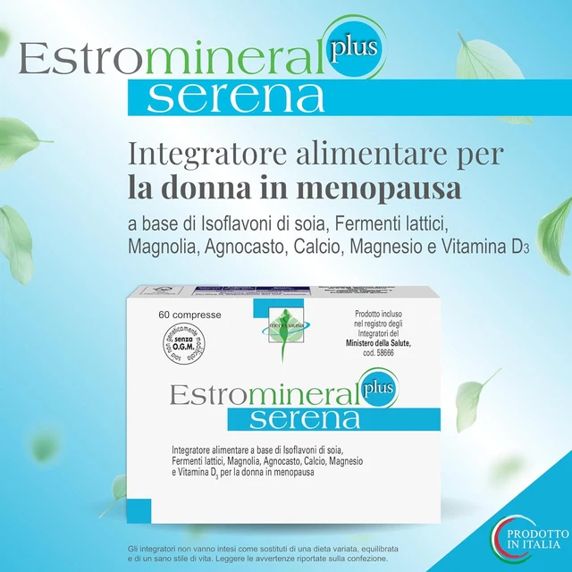 SERENA PLUS, INTEGRATORE Menopausa, 60 Compresse Con Isoflavoni Di Soia ...