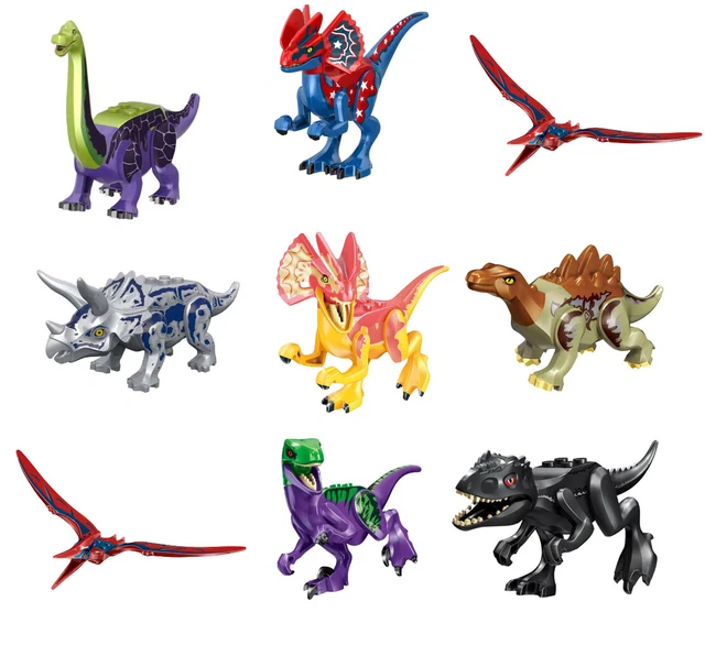 JURASSIC WORLD LEGO Compatible Dinosaur Tyrannosaurus TRex Park Raptor ...