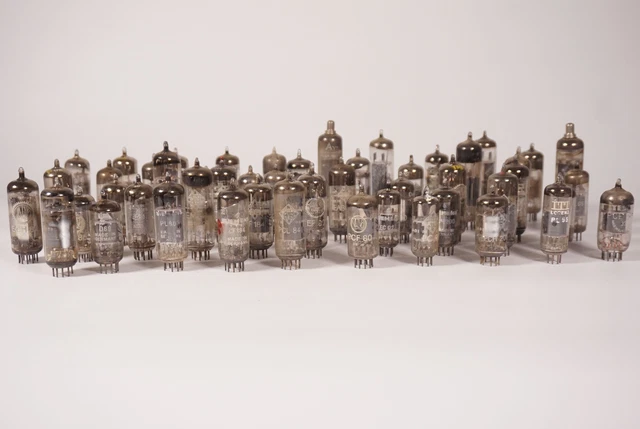 SET OF 50 Vintage Tubes Radio Valvo Philips Siemens ELL 80 EC 92 PC 92 ...