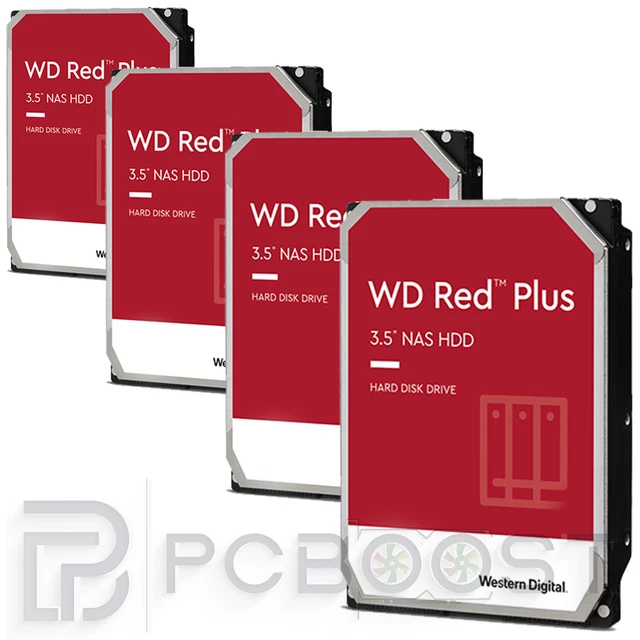 WD RED PLUS & PRO Bundle 48, 40, 32, 24/16 TB 3.5” SATA x4 NAS HDD's 4 ...