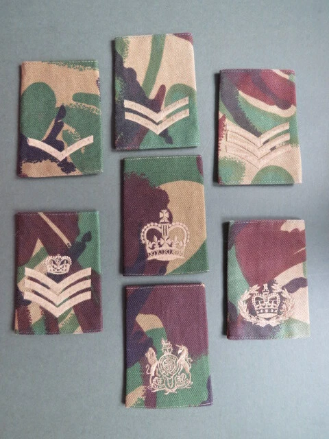 BRITISH ARMY COMBAT Dress Rank Badges Lance Corporal to Warrant Officer ...