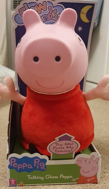 PEPPA PIG TALKING Peppa Figure Glow Friends Soft and Cuddly Toy Ages 18 ...