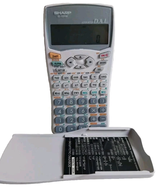 VINTAGE SHARP EL-531W Advanced D.a.l. Calculator With Slide Top Working EUR 7,01 - PicClick IT