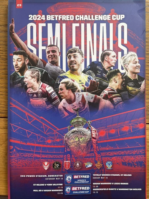 CHALLENGE CUP SEMI Final Programme And Teamsheet 2024 £4.50 - PicClick UK