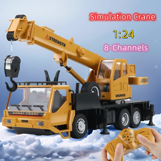 3822 1:24 8CH Remote Control Crane RC Construction Vehicle Simulation ...