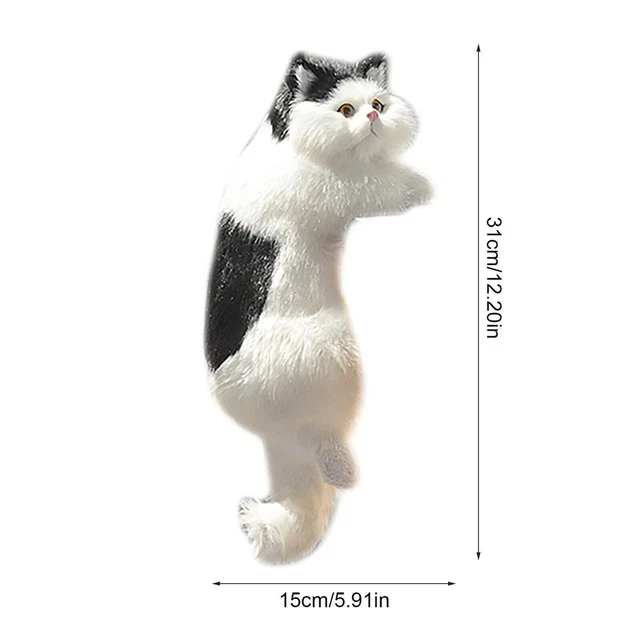 NEW REALISTIC CLIMBING Cat Lifelike Plush Fake Fur Life Size Furry ...