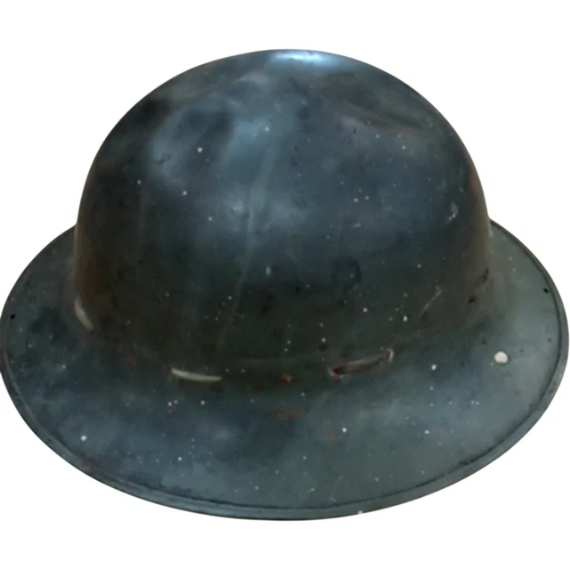 WORLD WAR II Helmet British Army Steel Markings Collectable Vintage £40 ...