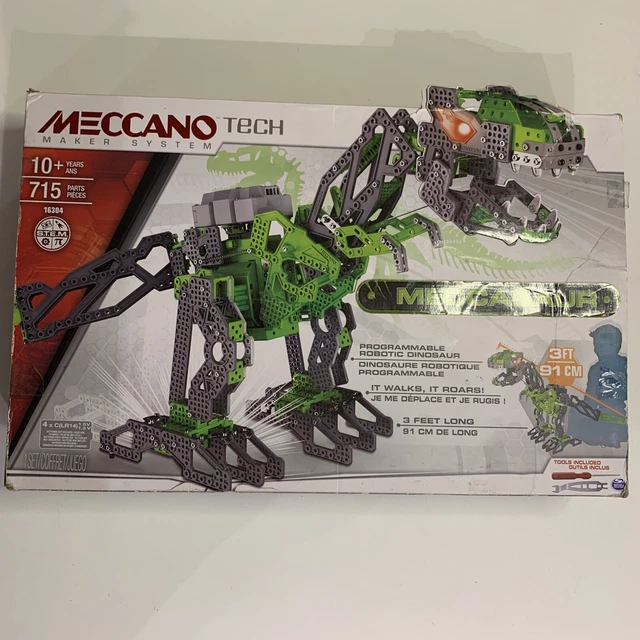 MECCANO MECCASAUR PROGRAMMABLE Robot Dinosaur Kids Toy Age 10+ New In ...