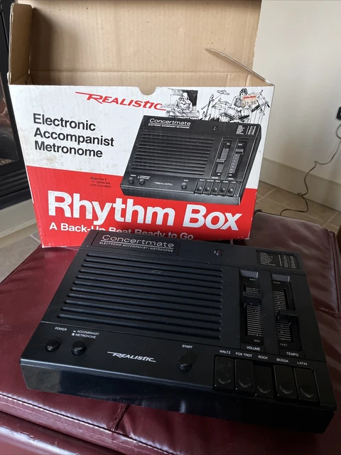 RARE VINTAGE RADIO Shack drum machine Rhythm Box Realistic Analog w ...