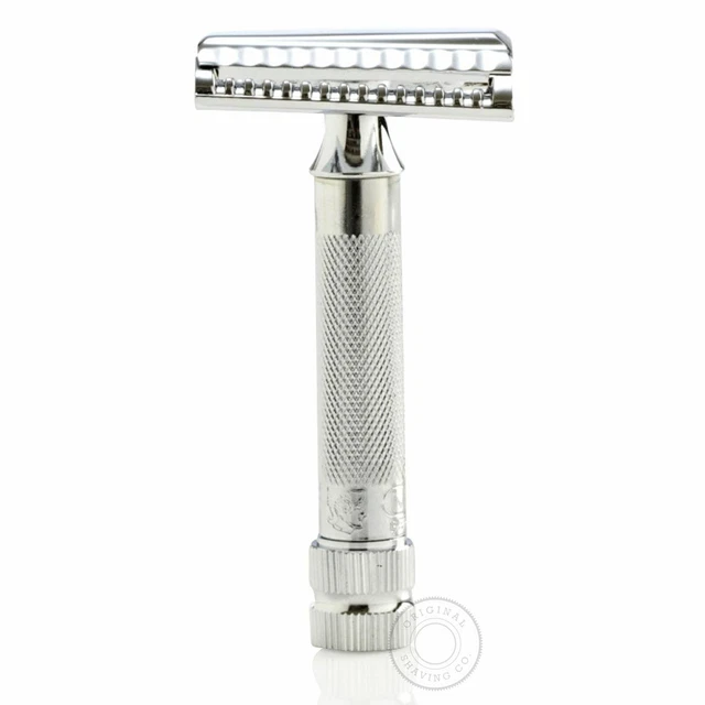 MERKUR 37C HEAVY Duty Classic Double Edge DE Slant Safety Razor - Short ...