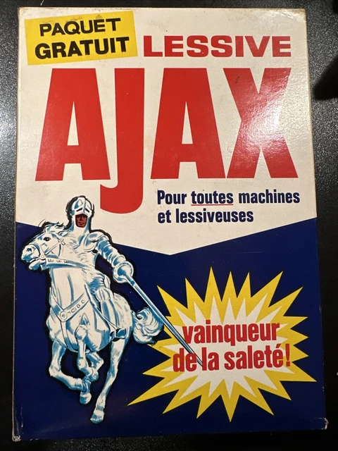 RARE ANCIEN PAQUET de lessive AJAX A TRIPLE ACTION des années 60 ou 70 ...
