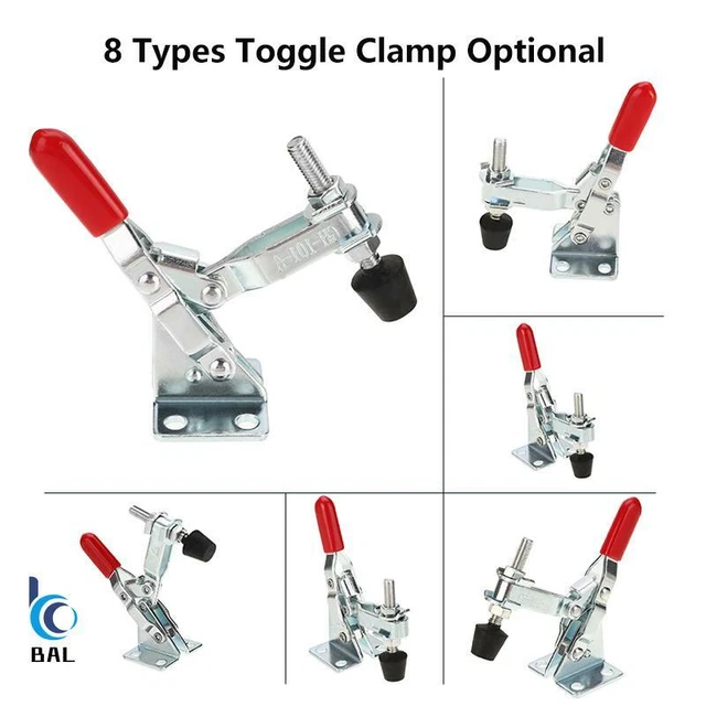 8 TYPES QUICK Toggle Clamp Push Pull Clip Holding Capacity Handle ...